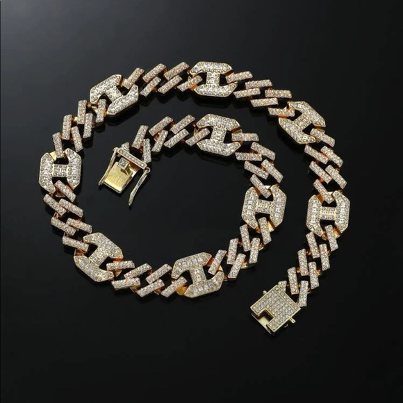 Accessories | Mens Rhinestone Link Chain | Poshmark
